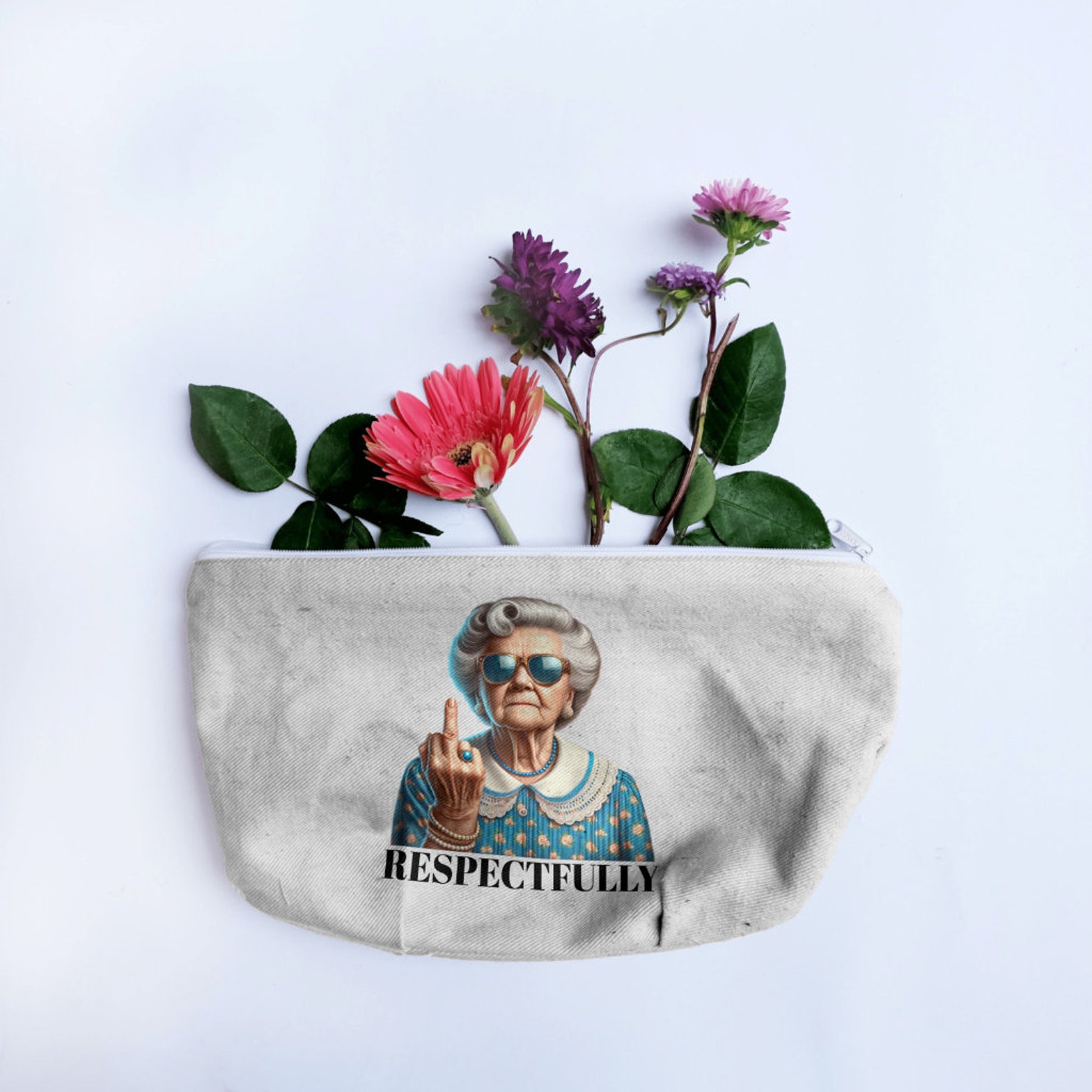 Respectfully PNG Middle Finger PNG Trendy Vintage Retro Housewife Funny ...
