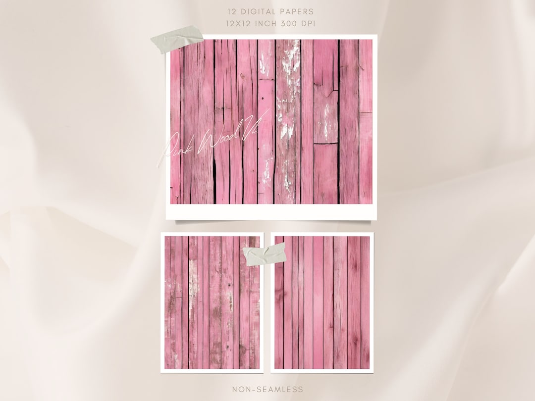 Pink Wood Background Digital Papers Pink Shabby Wooden Backgrounds ...