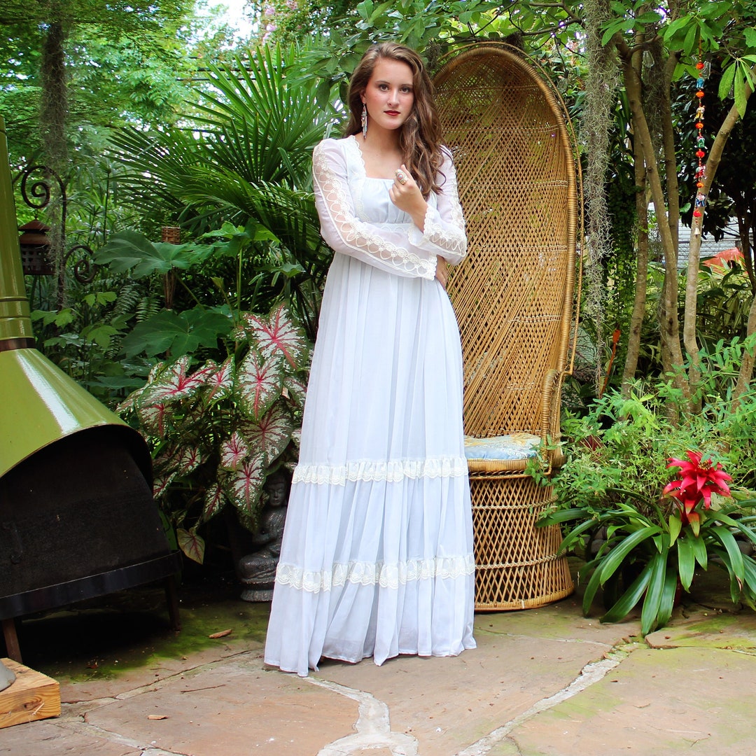 Vintage Powder Blue Dreamy Magical Gunne Sax Maxi Dress M - Etsy
