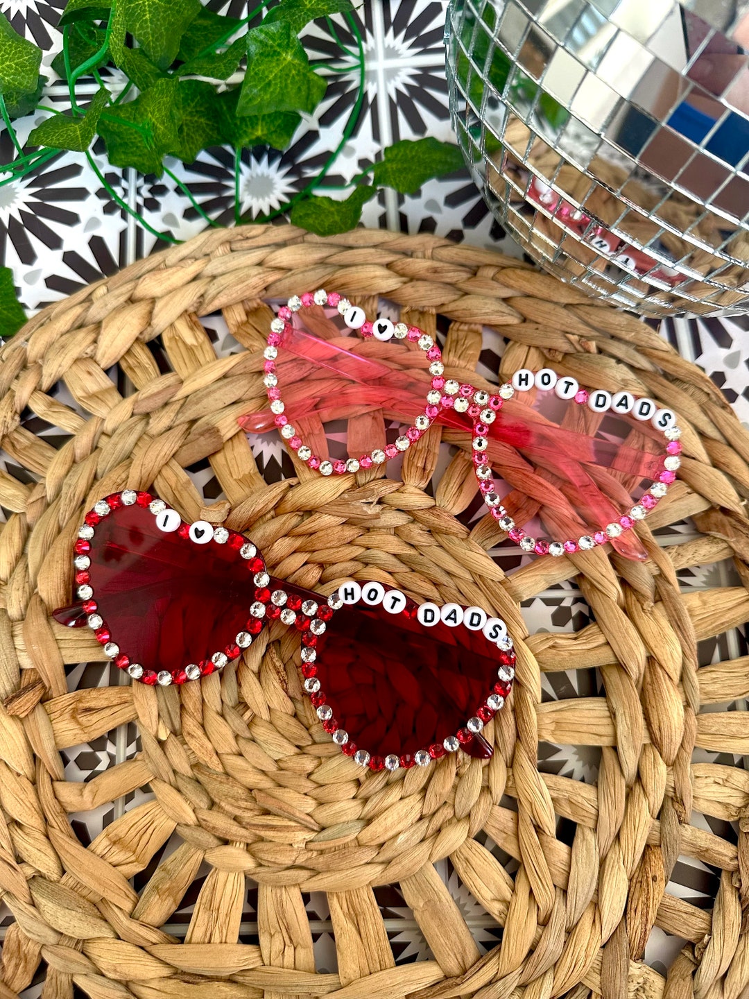 I Love Hot Dads Jonas Brothers Bedazzled Heart Sunglasses | the Tour ...