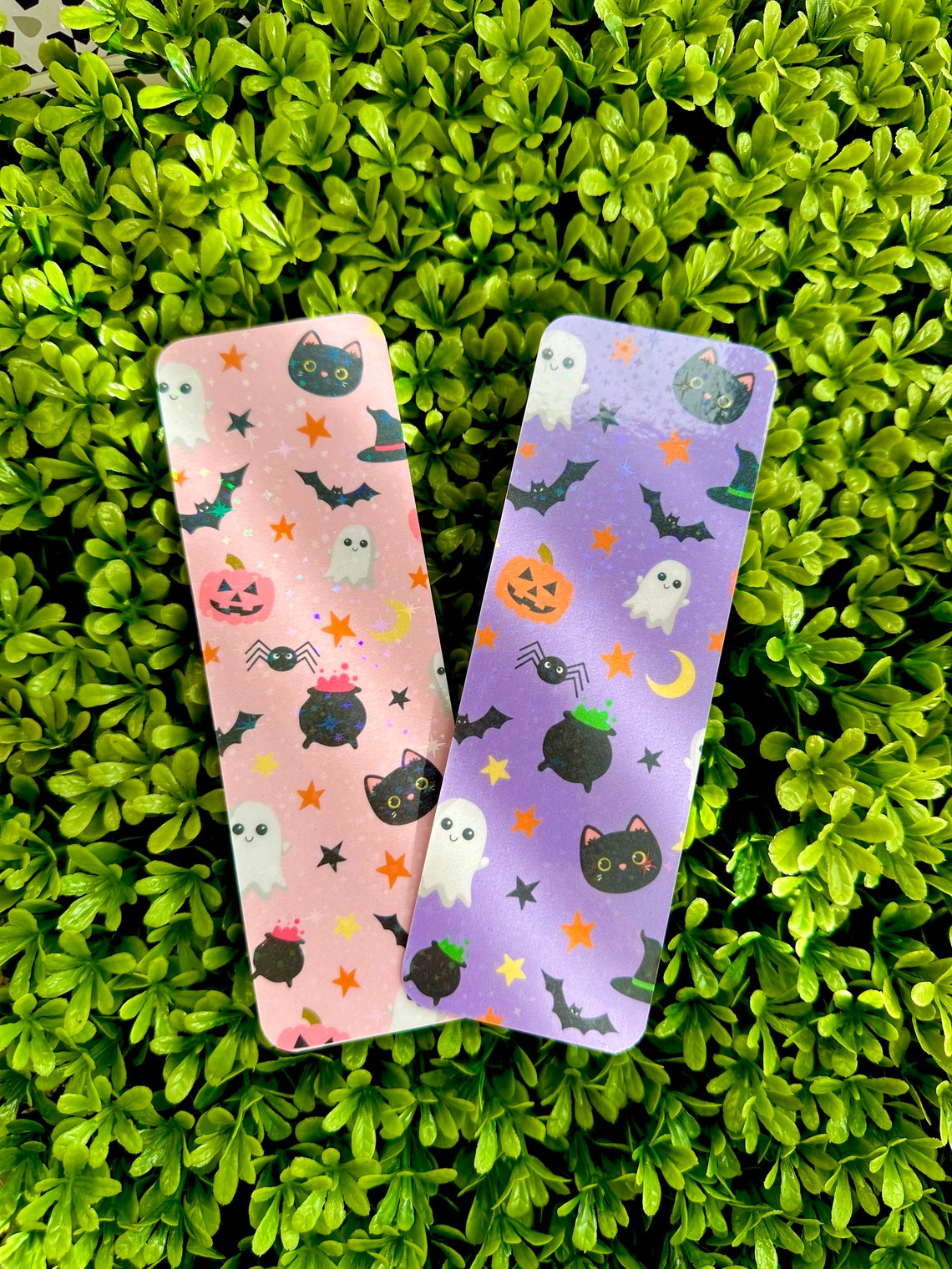 Holographic Spooky Bookmark Set | Halloween Bookmark | Sparkle Glitter ...