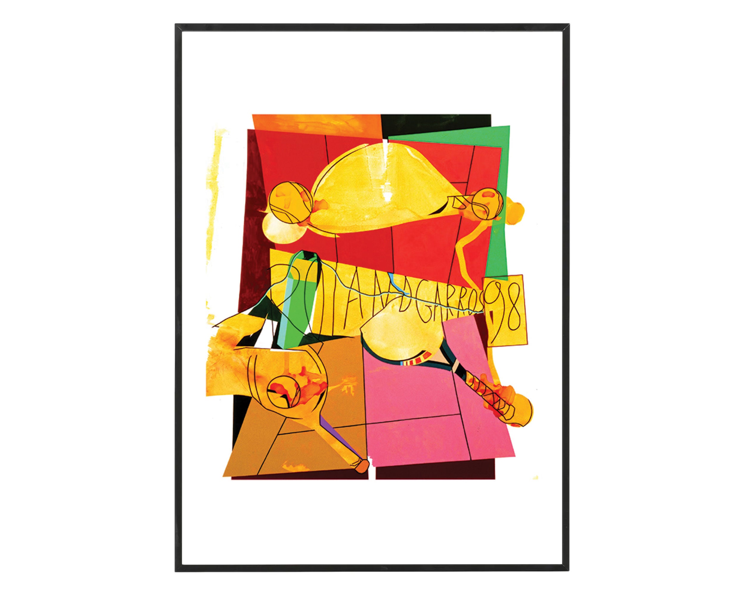 Roland Garros 1998 Official Poster, Wood Frame Options,french Open ...