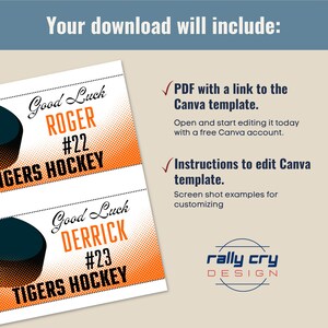 Good Luck Hockey Hotel Door Sign, Locker Room Decoration Name Tag, Club ...