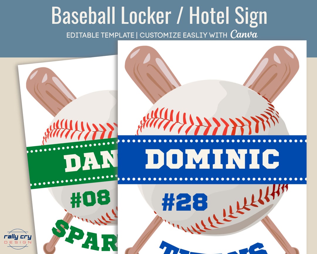 Baseball Locker Decoration, Locker Sign Tag, Hotel Door Sign, Locker ...