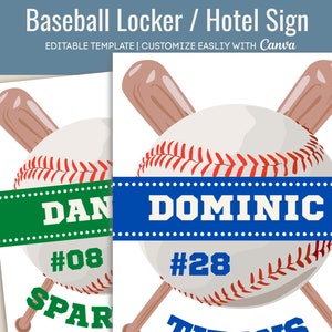 Baseball Locker Decoration Locker Sign Tag Hotel Door Sign - Etsy