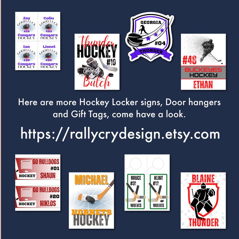 Good Luck Hockey Hotel Door Sign Locker Room Decoration Name - Etsy