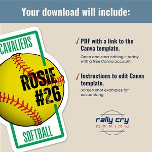 Softball Hotel Door Sign, Locker Decoration Name Tag, Softball ...