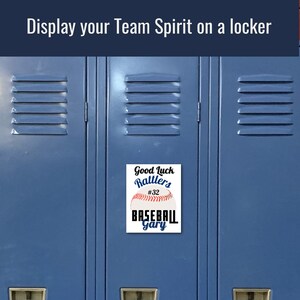 Good Luck Baseball Locker Decoration Name Tag, Hotel Door Sign, Locker ...