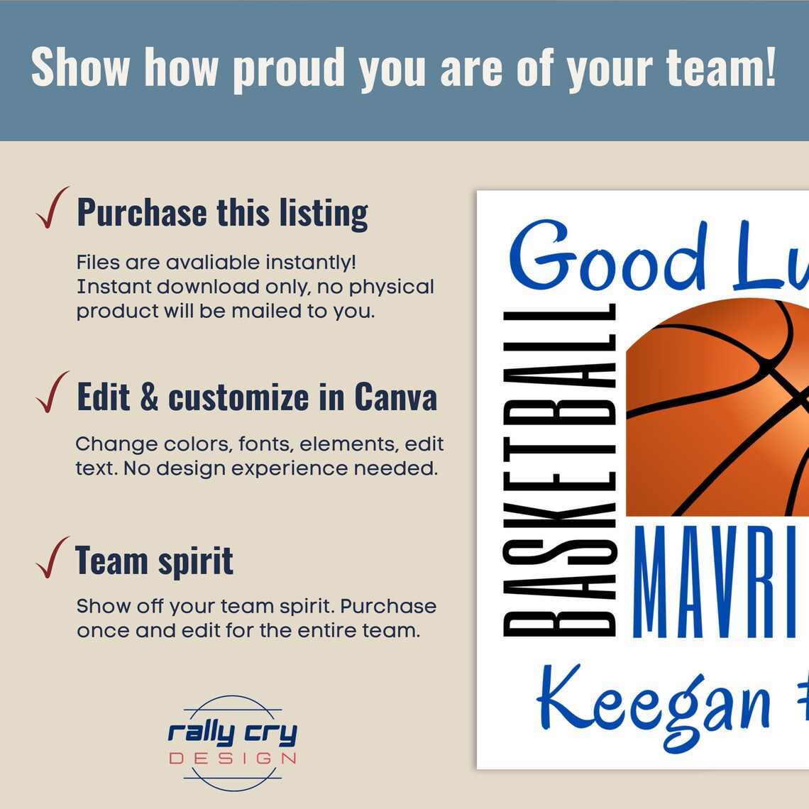 Good Luck Basketball Hotel Door Sign Pep Rally Team Spirit - Etsy