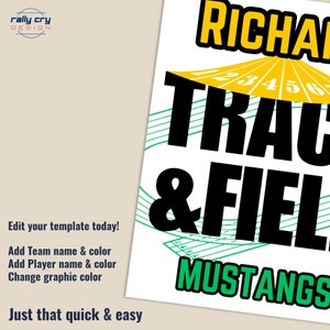 Track & Field Locker Sign Tag, Track Team Hotel Sign, Track Tournament ...