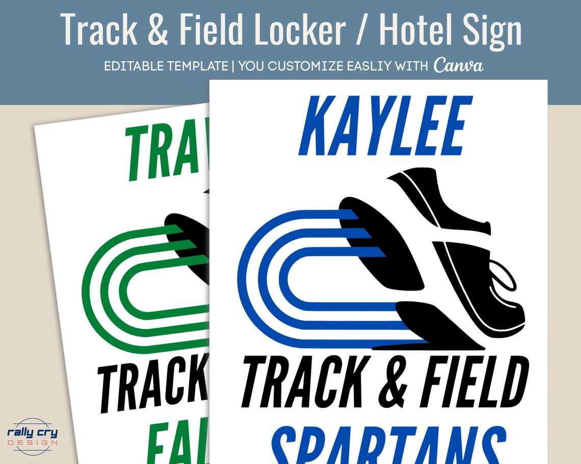 Track & Field Locker Sign Tag Hotel Door Sign Locker Room - Etsy