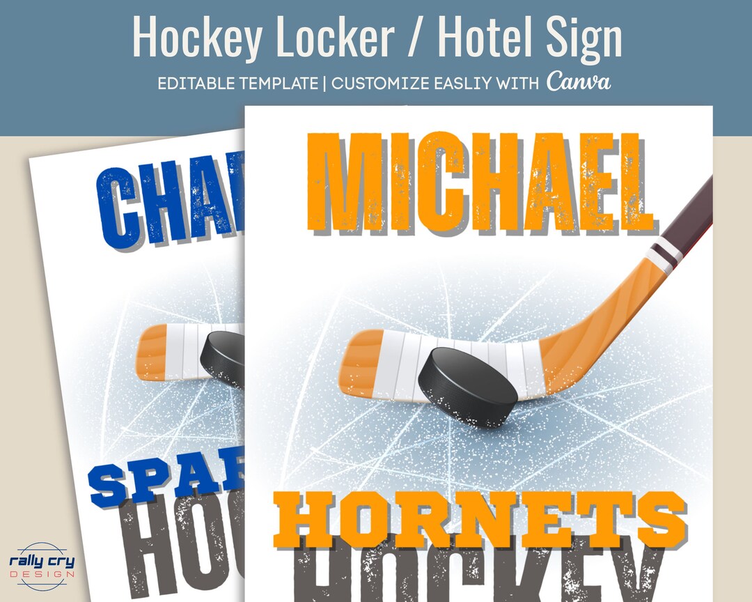Hockey Locker Sign, Hotel Door Sign, Locker Room Decoration Tag, Hockey ...