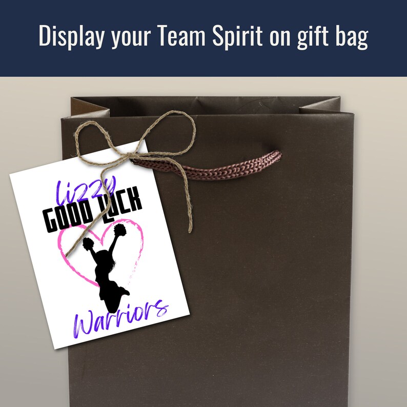 Good Luck Cheerleader Name Gift Tag Locker Decoration Name - Etsy