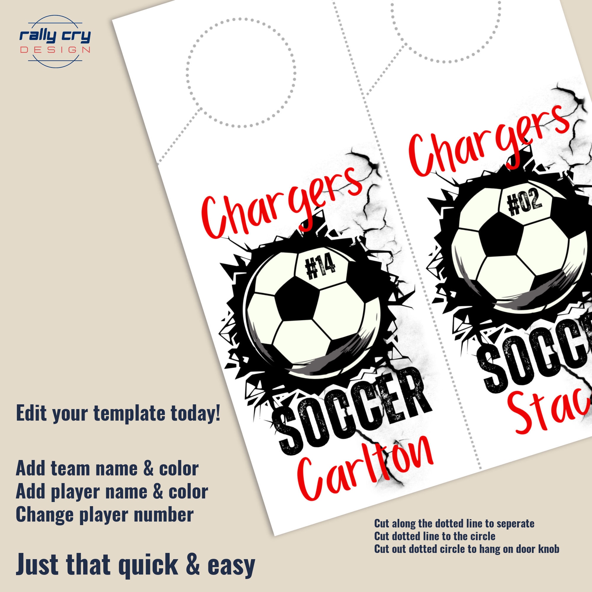 Soccer Hotel Door Hanger Locker Room Decoration Name Tag - Etsy