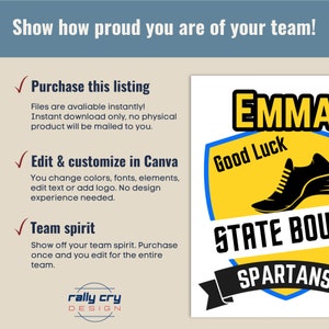 Track & Field Good Luck State Bound Locker Sign Tag, Travel Team Hotel ...