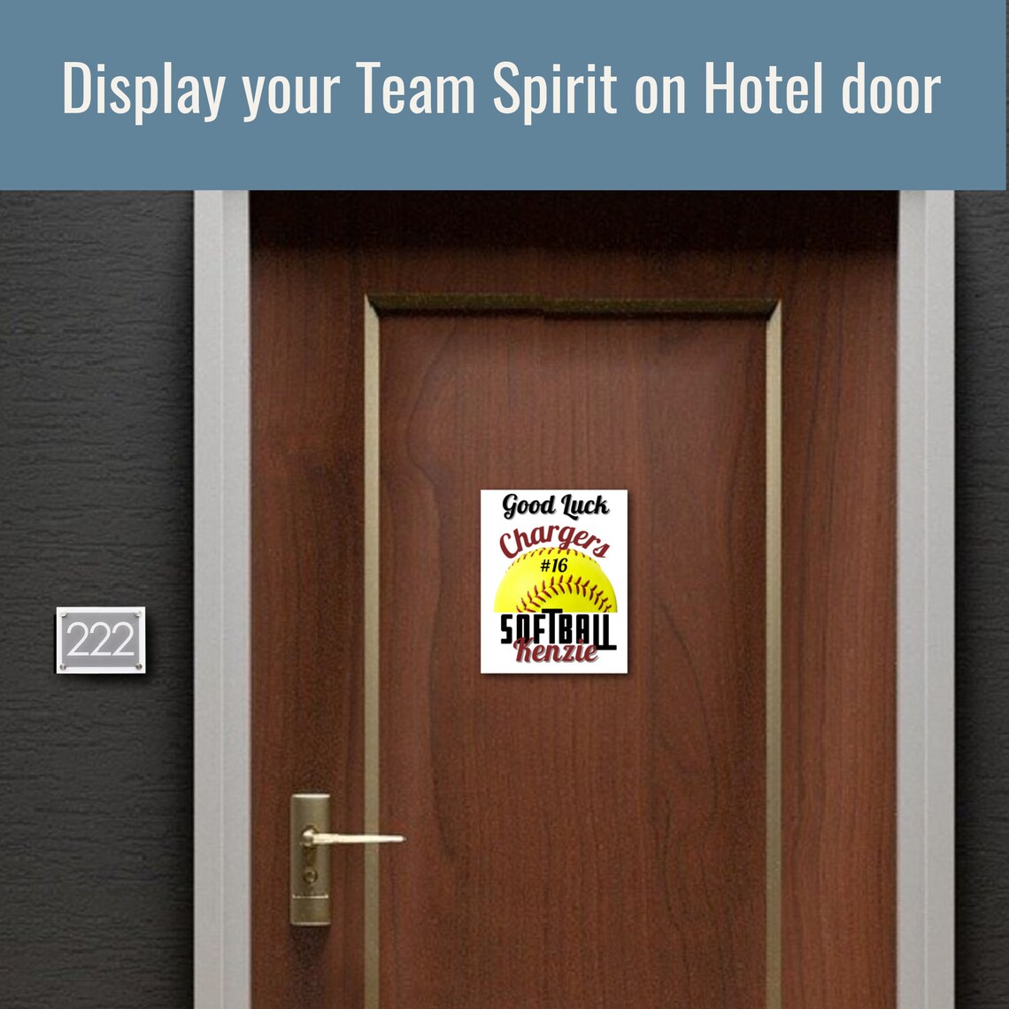 Good Luck Girls Softball Hotel Door Sign Locker Decoration - Etsy