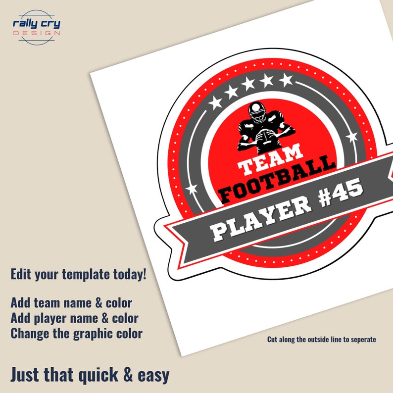 Football Hotel Door Hanger, Locker Room Poster, Locker Decoration Name ...