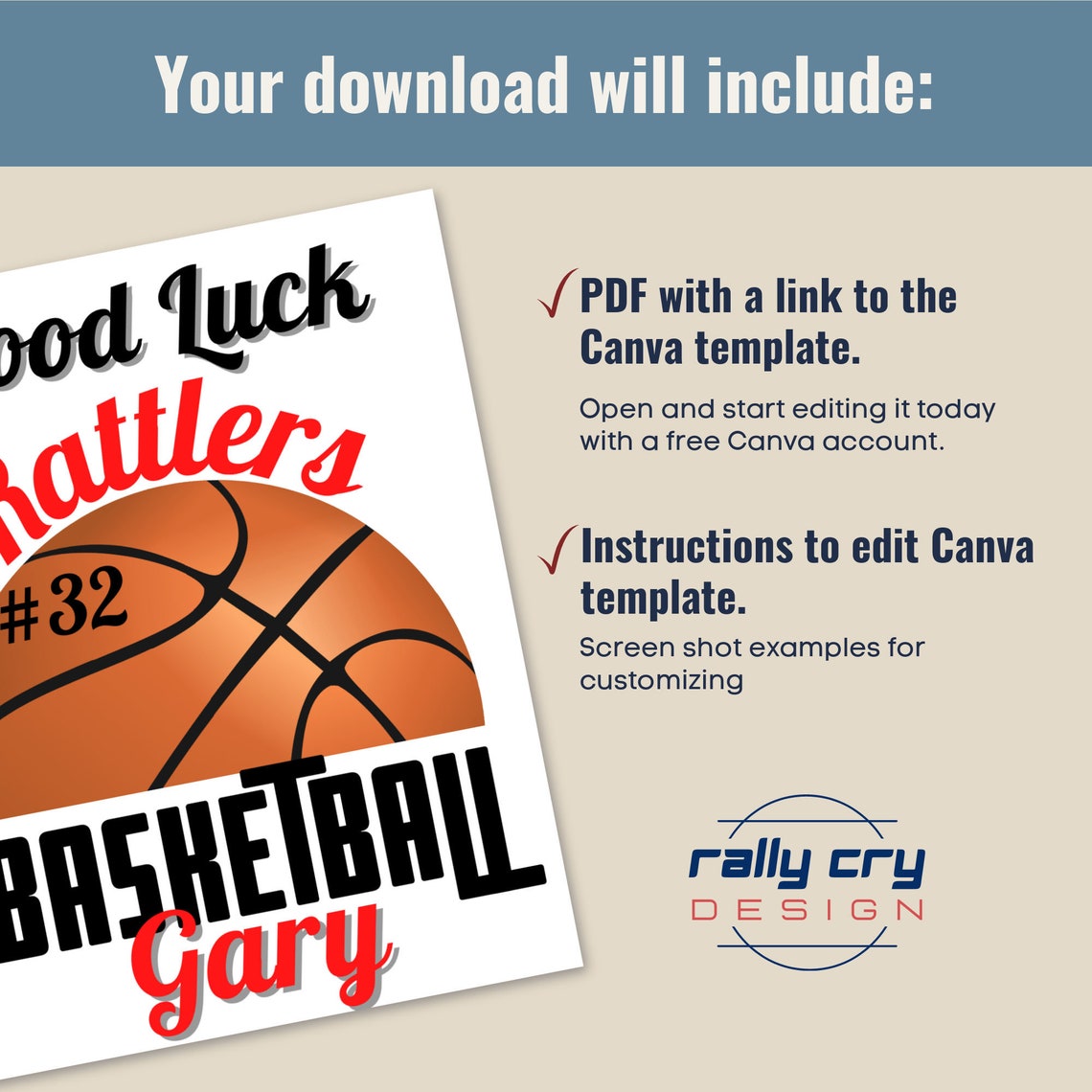 Good Luck Basketball Hotel Door Sign Locker Tag Pep Rally - Etsy