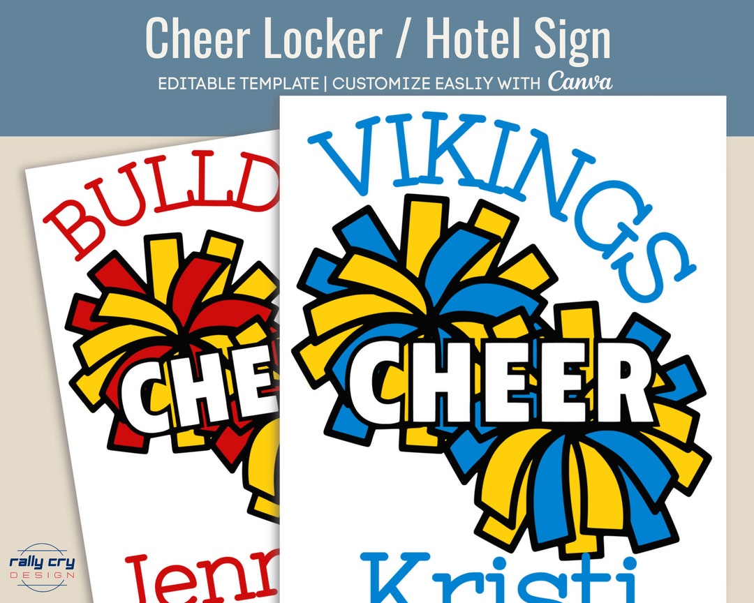Cheer Locker Decoration Name Tag Sign, Hotel Door Sign Tag, Cheer Team ...