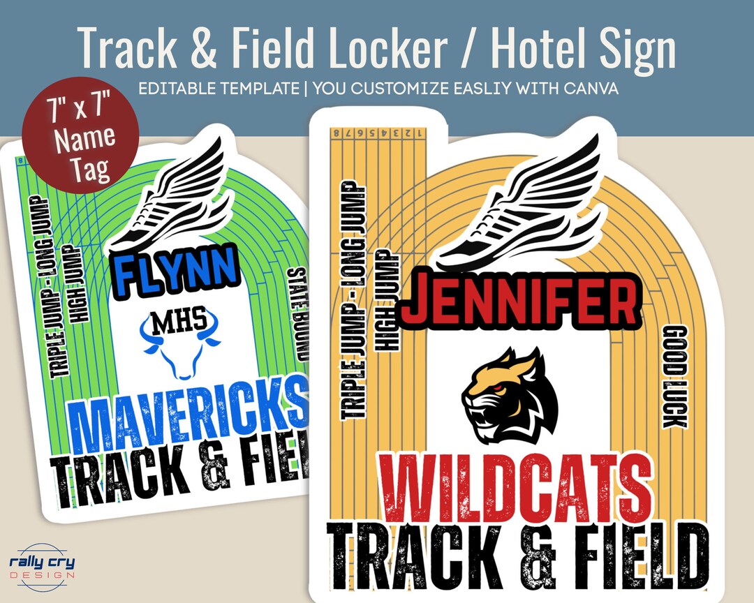 State Bound Track and Field Locker Decoration Cutout Sign, Team Hotel ...