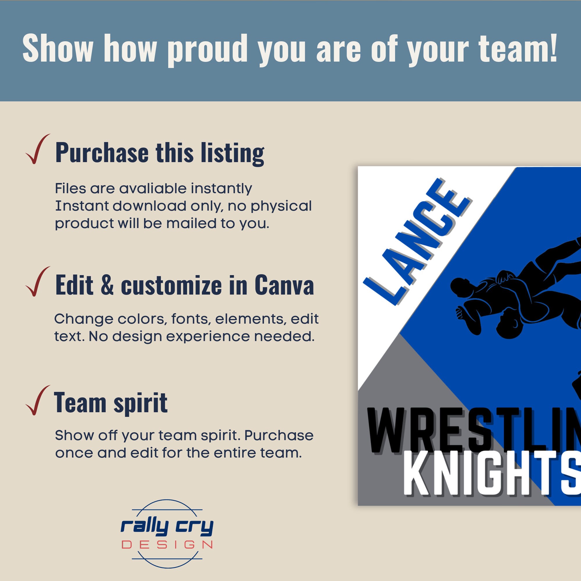 Wrestling Locker Tag Hotel Door Sign Pep Rally Team Spirit - Etsy