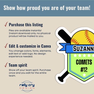 Girls Softball Hotel Door Sign, Locker Decoration Name Tag, Softball ...