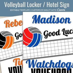 Good Luck Volleyball Locker Sign Hotel Door Sign Locker Room - Etsy