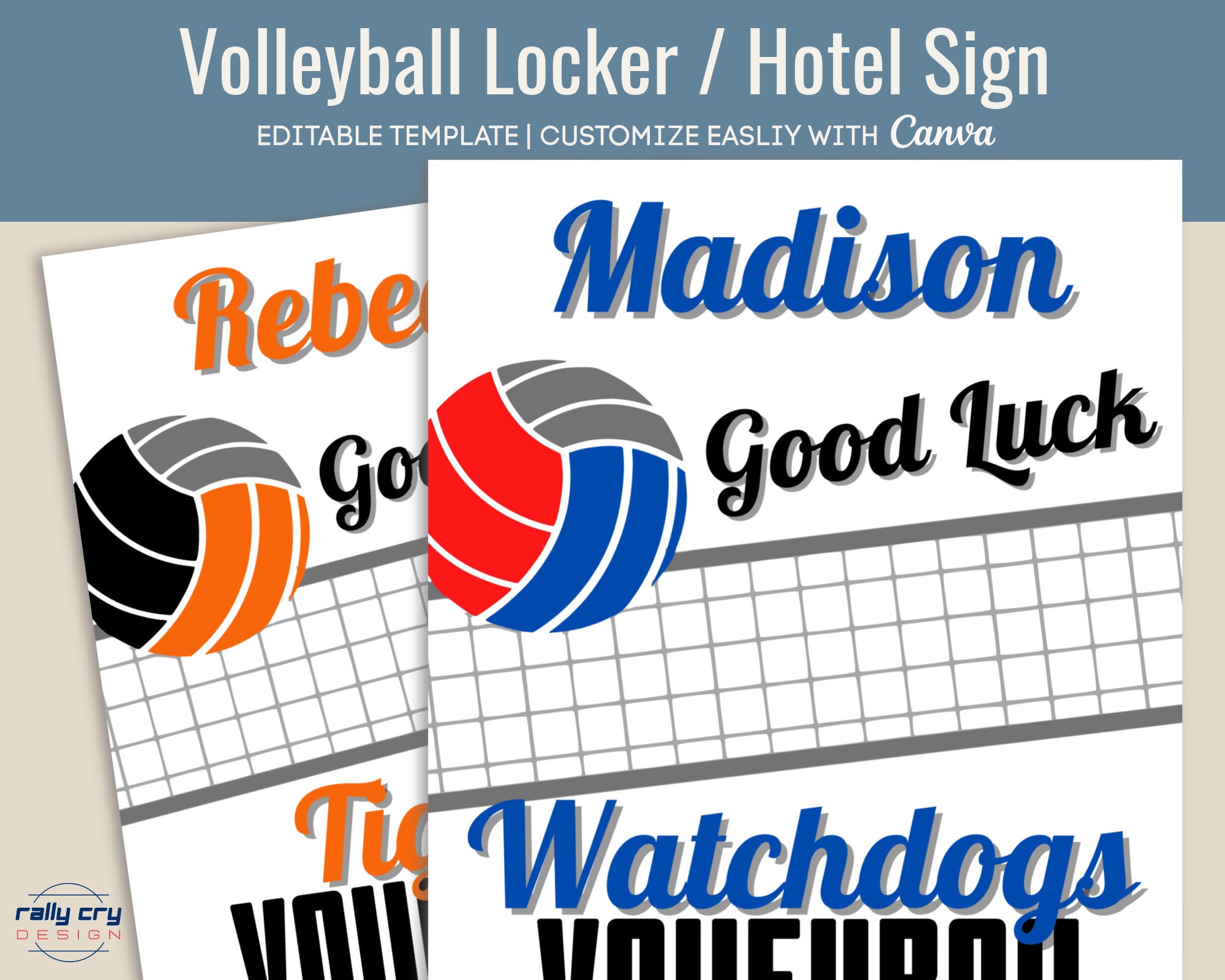 Good Luck Volleyball Locker Sign Hotel Door Sign Locker Room - Etsy