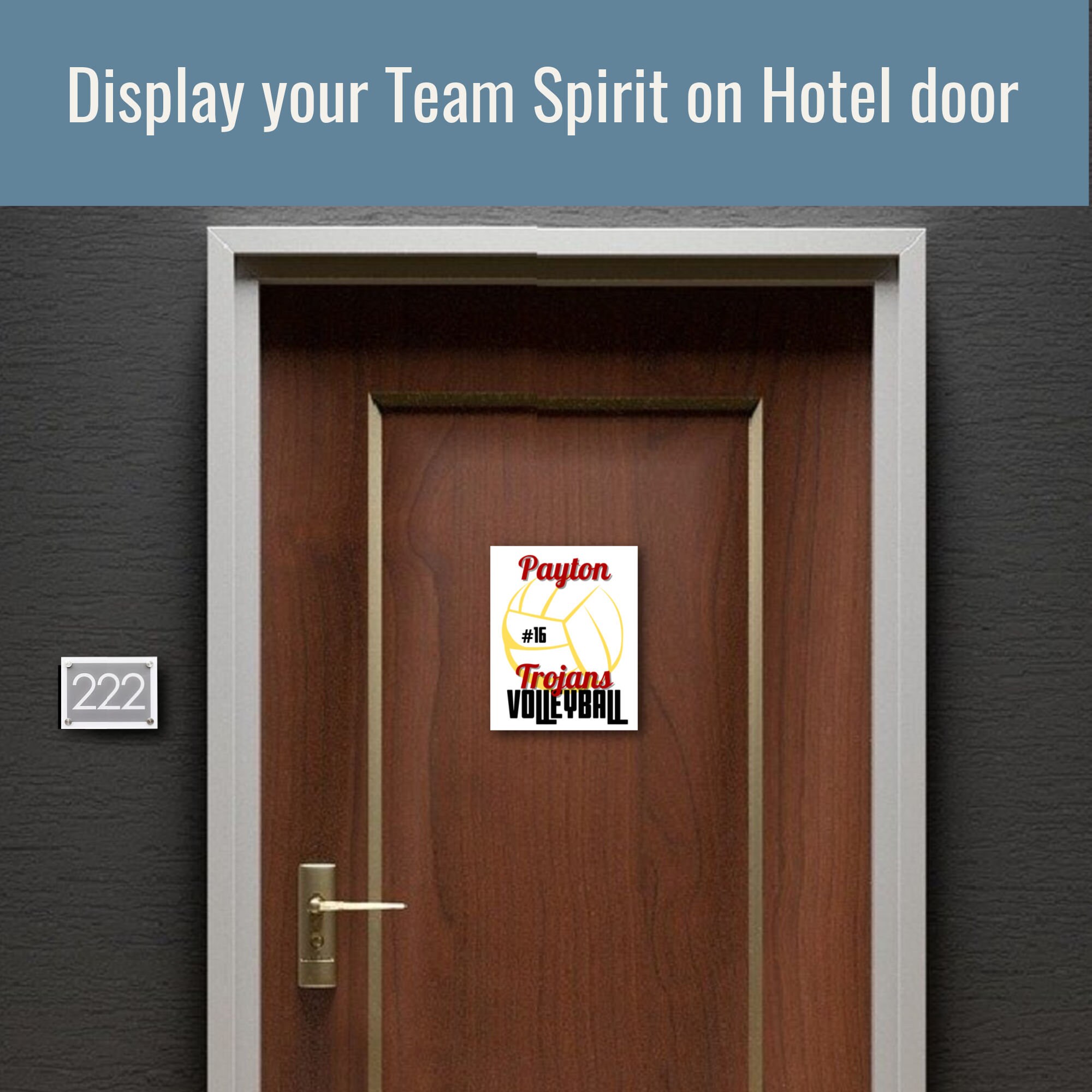 Volleyball Hotel Door Sign, Locker Room Poster, Locker Decoration Tag ...