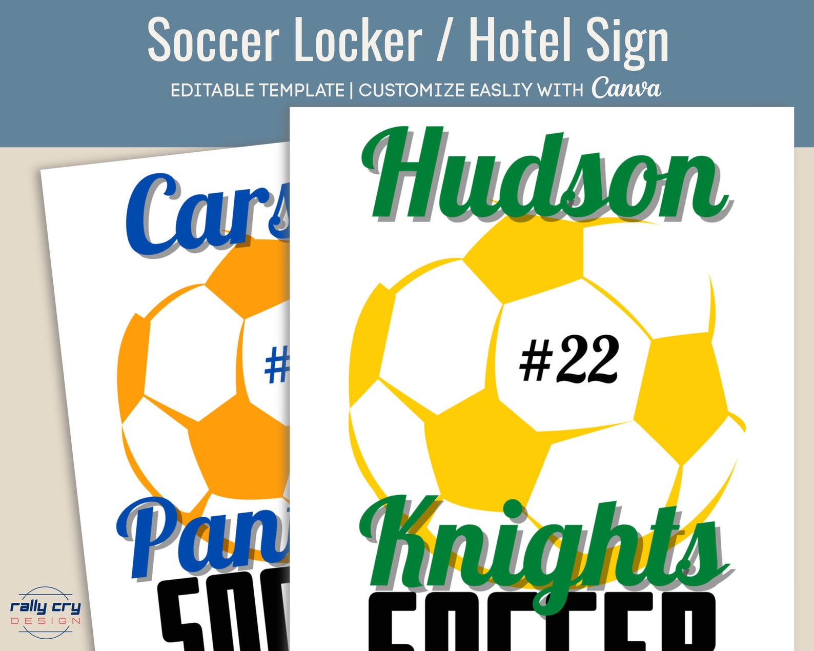 Soccer Locker Decoration Sign Tag Team Hotel Hanger Sign - Etsy