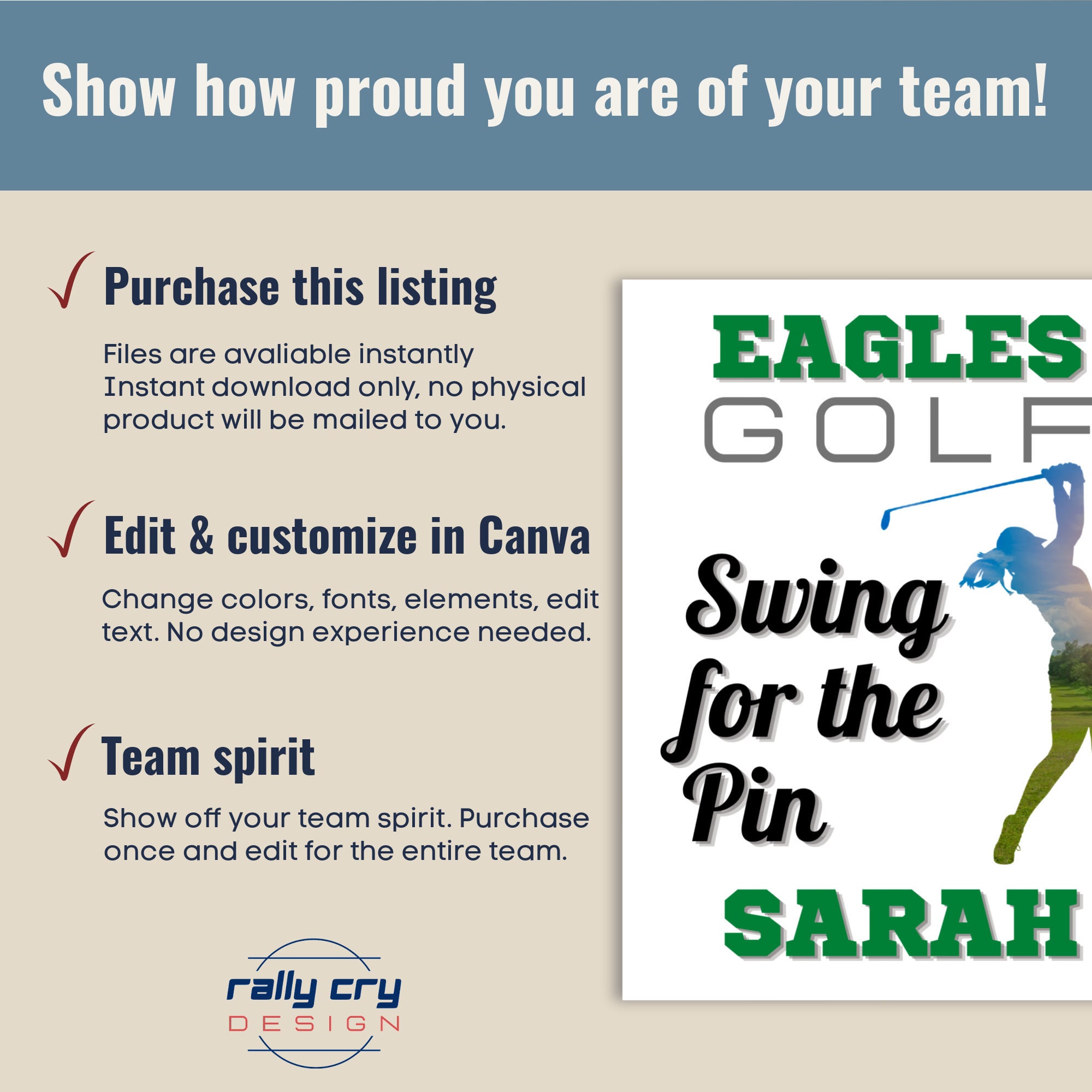 Girls Golf Locker Decoration Locker Sign Tag Team Hotel - Etsy