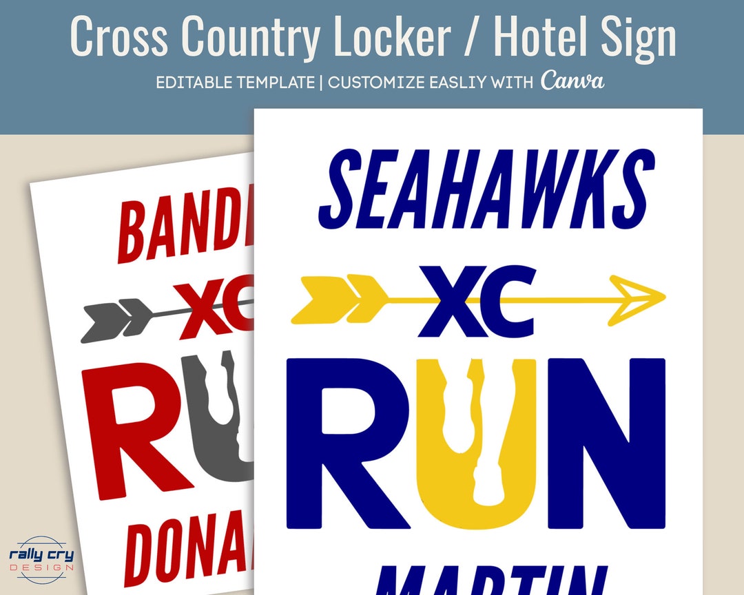 Cross Country Locker Decoration Locker Sign Tag XC Team - Etsy