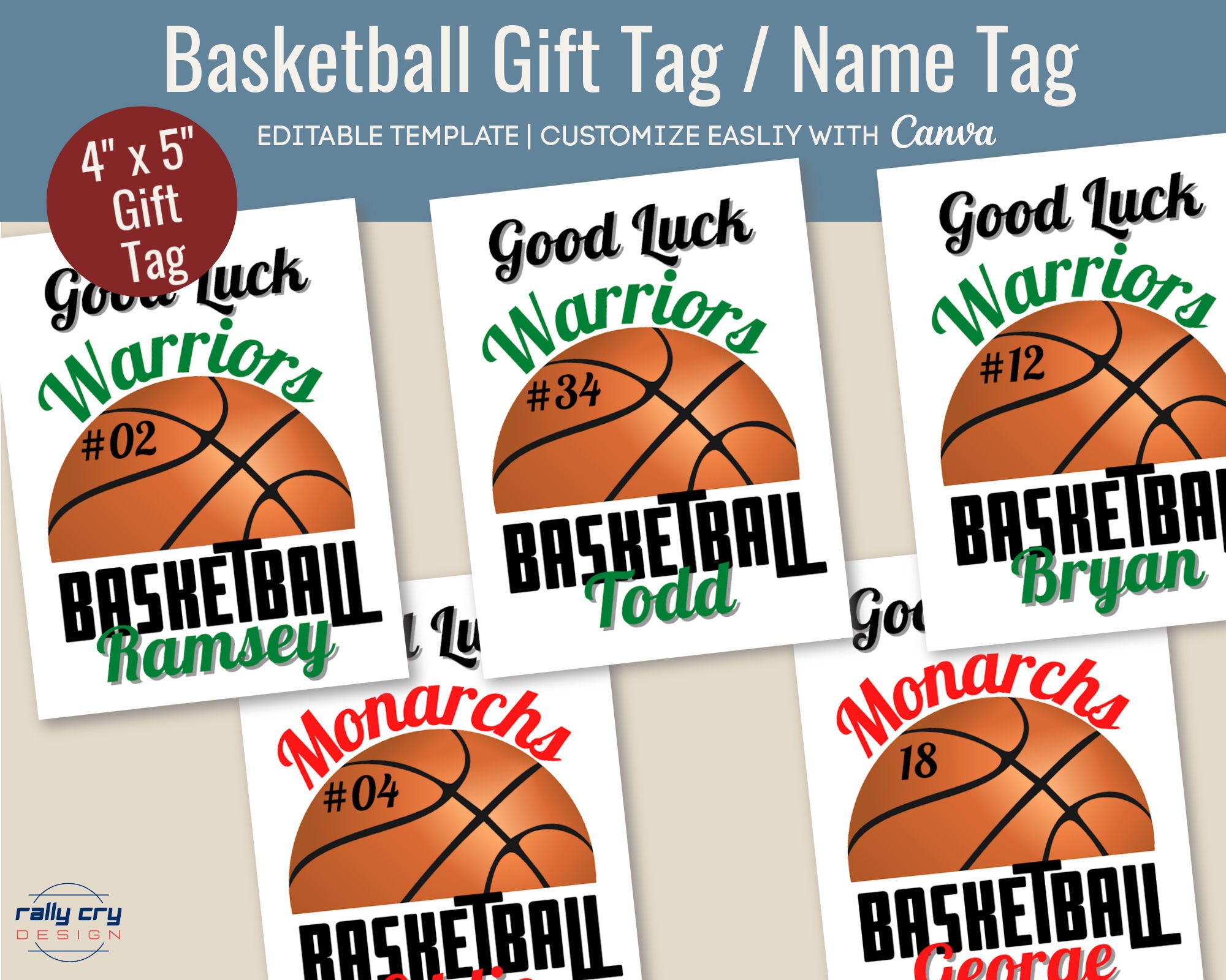 Good Luck Basketball Name Gift Tag Basketball Goodie Bag Name - Etsy