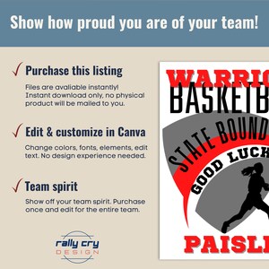 Good Luck Girls Basketball Locker Sign, State Bound Hotel Door Sign ...