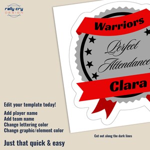 Perfect Attendance Locker Decoration Name Tag, School Door Sign ...