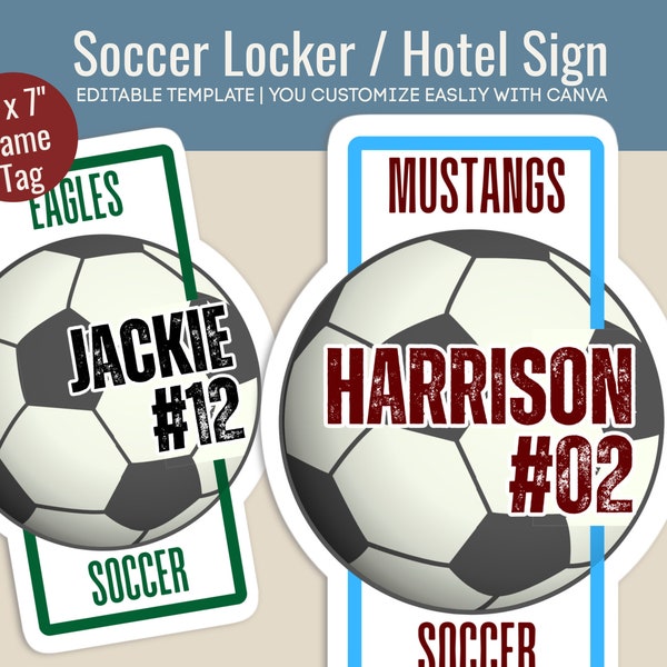 Printable Soccer Locker Sign - Etsy