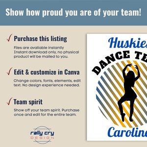 Dance Team Hotel Door Sign Tag, Locker Decoration, Dance Squad Spirit ...