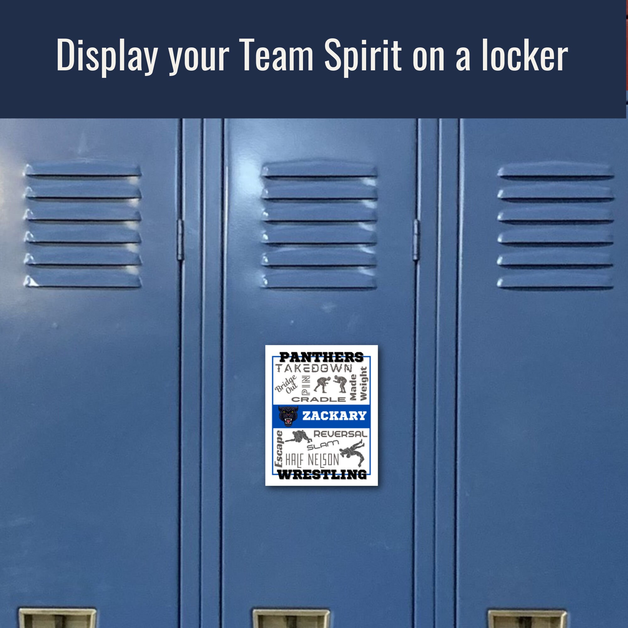 Wrestling Hotel Door Sign Locker Room Tag Pep Rally Team - Etsy