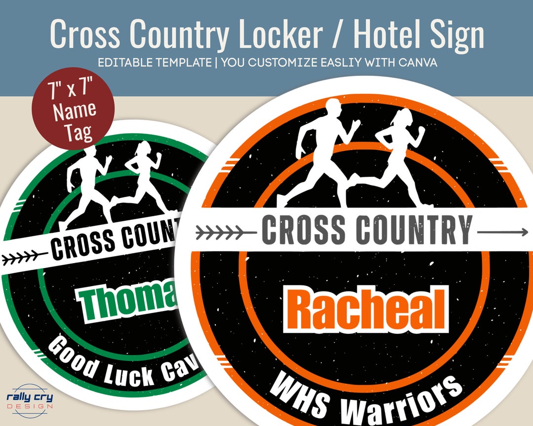 Cross Country Locker Decoration Cutout Sign, XC Team Hotel Door Sign ...