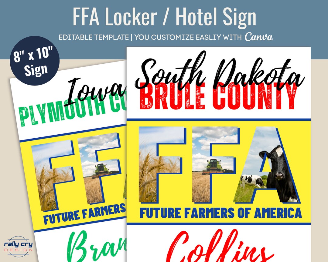 FFA Locker Sign, Hotel Door Travel Sign, FFA Locker Decoration, FFA ...