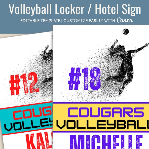 Volleyball Locker Room Signs - Etsy