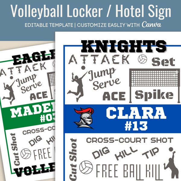 Volleyball Locker Room Signs - Etsy
