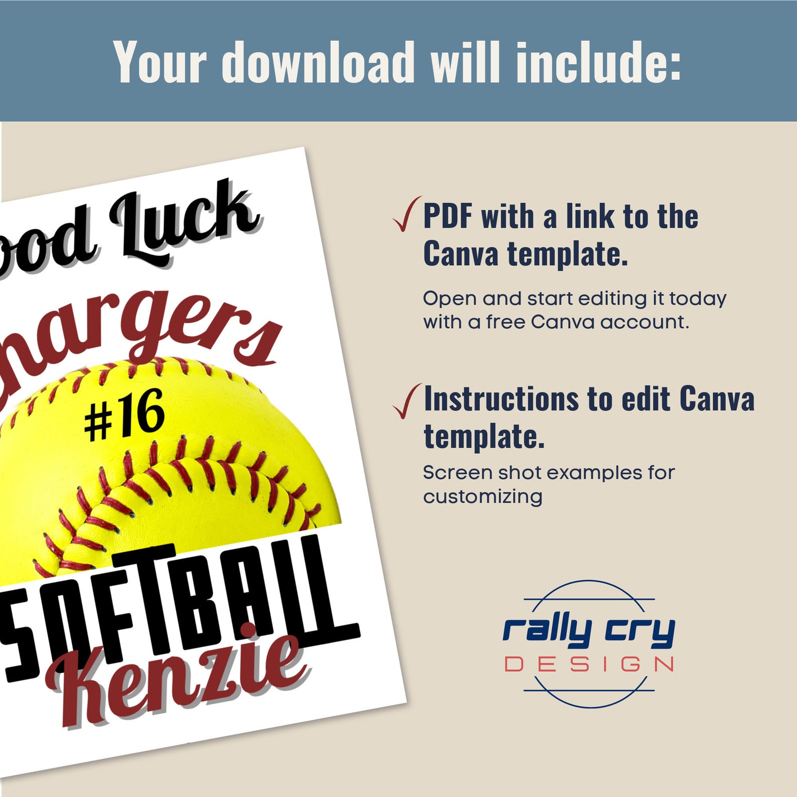 Good Luck Girls Softball Hotel Door Sign Locker Decoration - Etsy