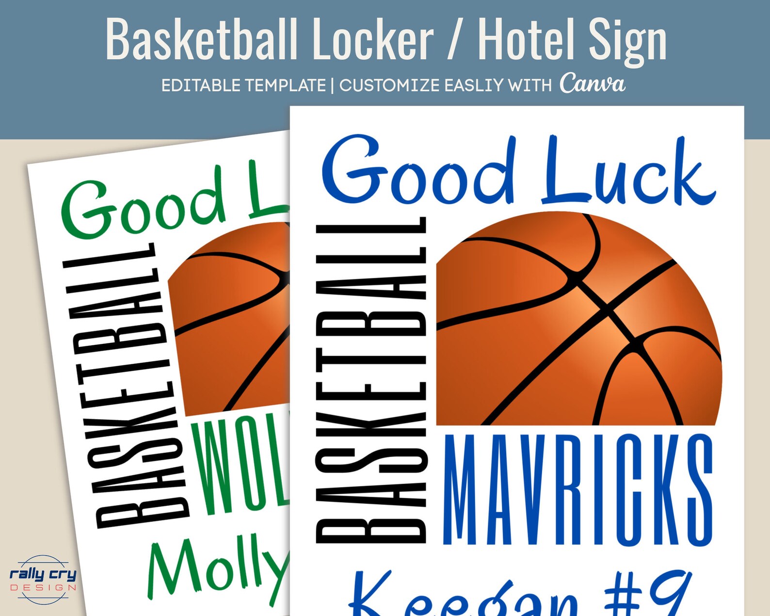 Good Luck Basketball Hotel Door Sign, Pep Rally Team Spirit Poster ...