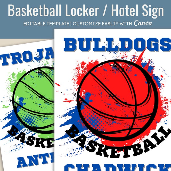 Basketball Locker Poster Template - Etsy