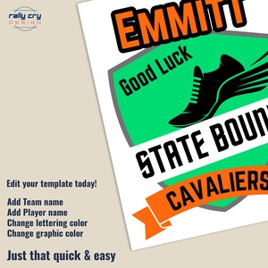 Track & Field Good Luck State Bound Locker Sign Tag, Travel Team Hotel ...
