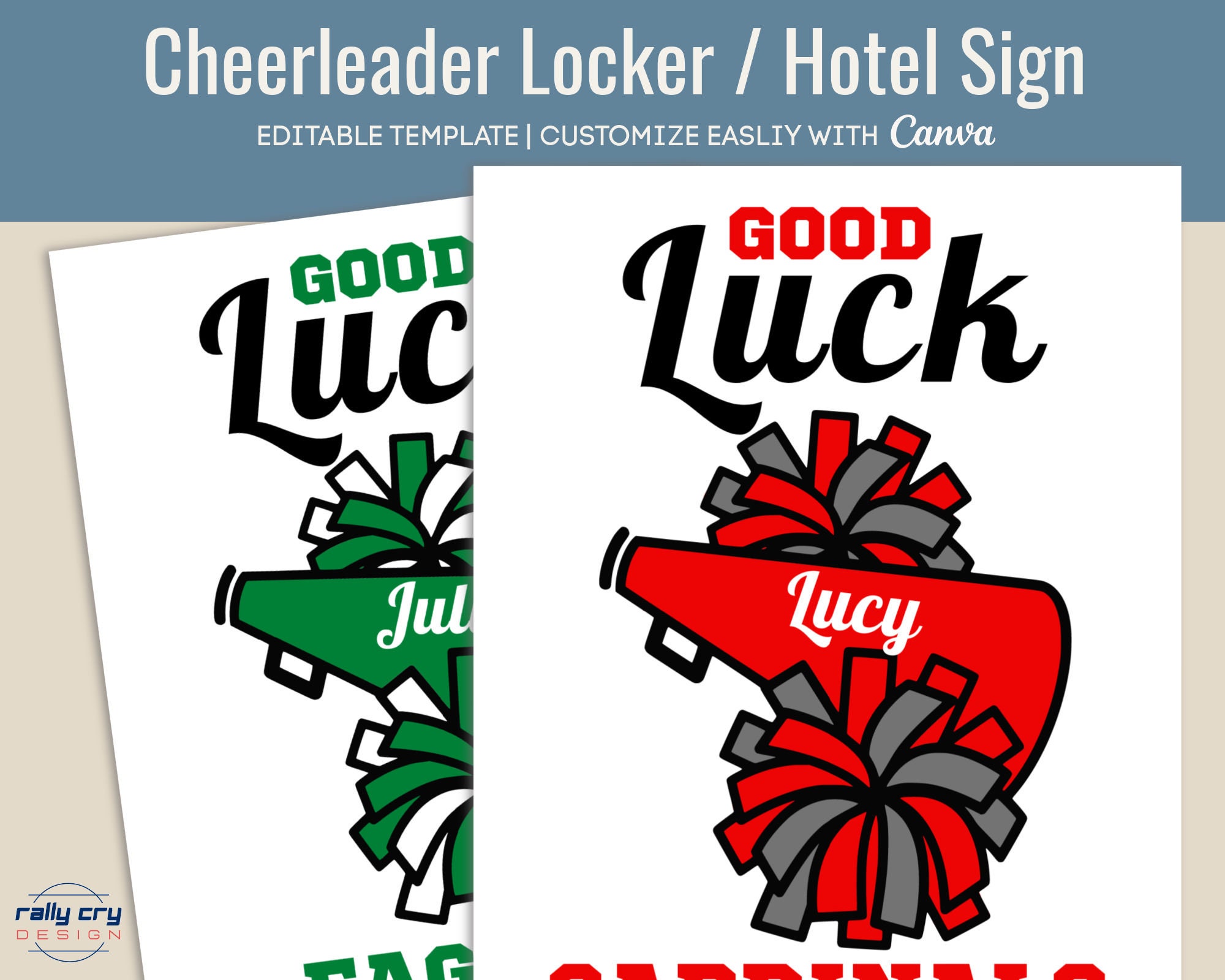 Good Luck Cheer Locker Decoration Sign Hotel Door Sign Tag - Etsy