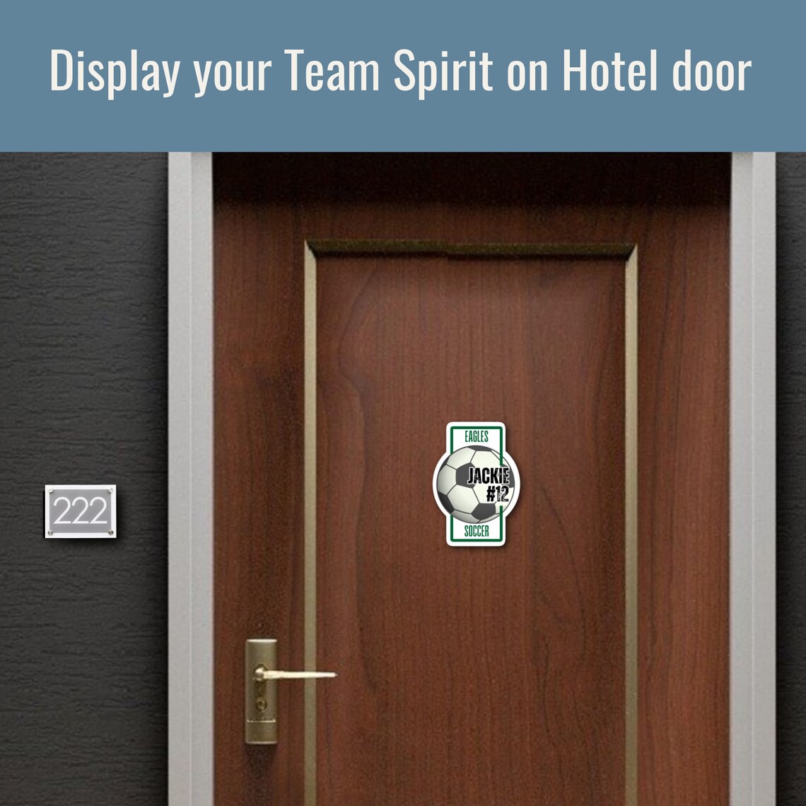 Soccer Locker Decoration Name Tag, Travel Team Hotel Door Sign, Soccer ...