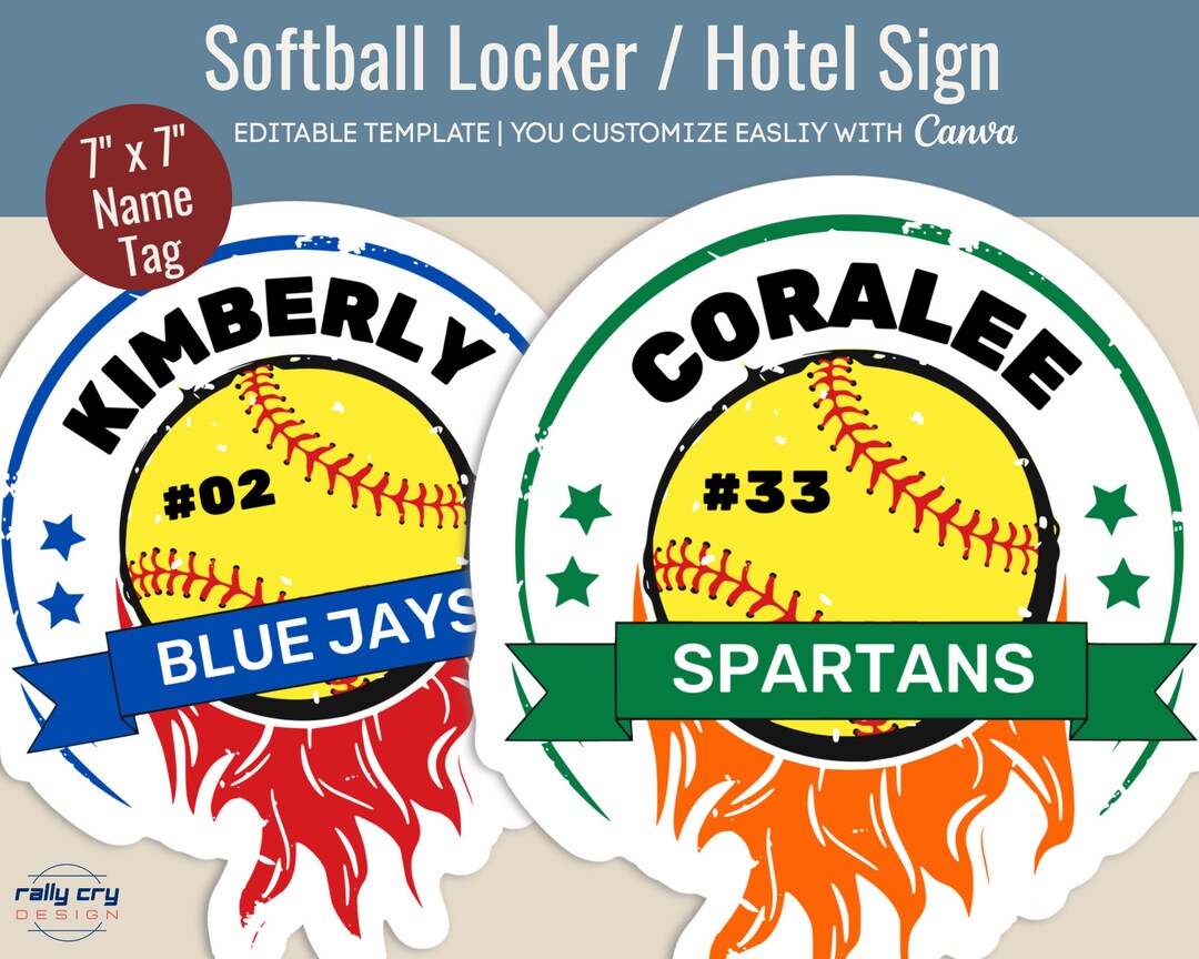 Softball Hotel Door Hanger, Locker Room Poster, Take State Decoration ...