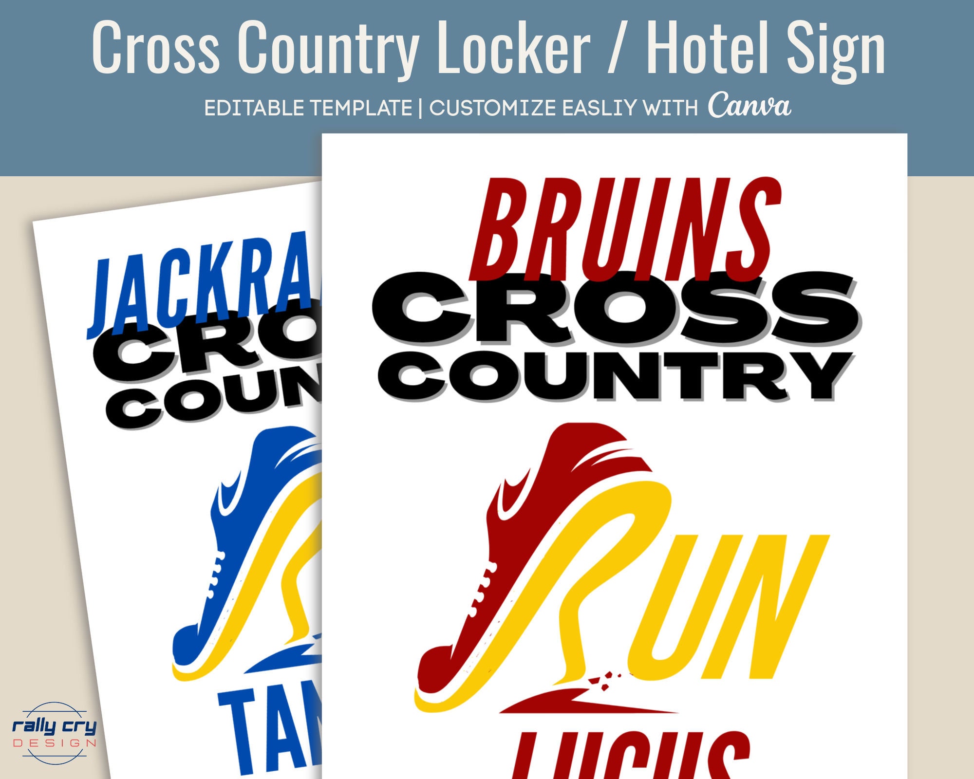 Cross Country Hotel Door Sign, XC Locker Decoration Tag, CC Team Spirit ...
